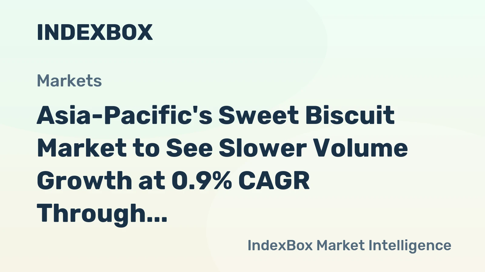 Asia-Pacific's Sweet Biscuit Market to See Slower Volume Growth at 0.9% CAGR Through 2035
