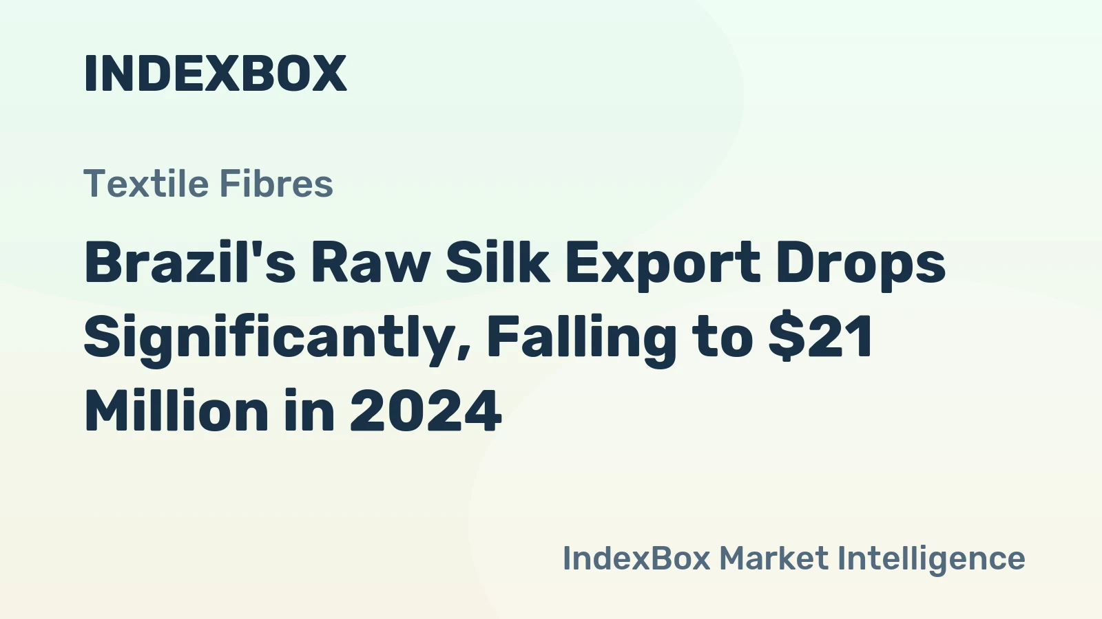 Brazil's Raw Silk Export Drops Significantly, Falling to $21 Million in 2024