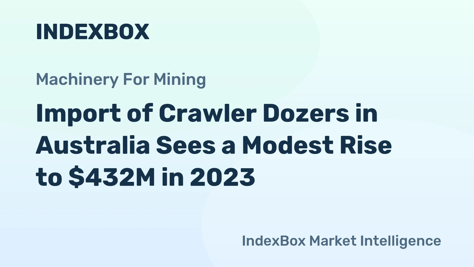 Import of Crawler Dozers in Australia Sees a Modest Rise to $432M in 2023