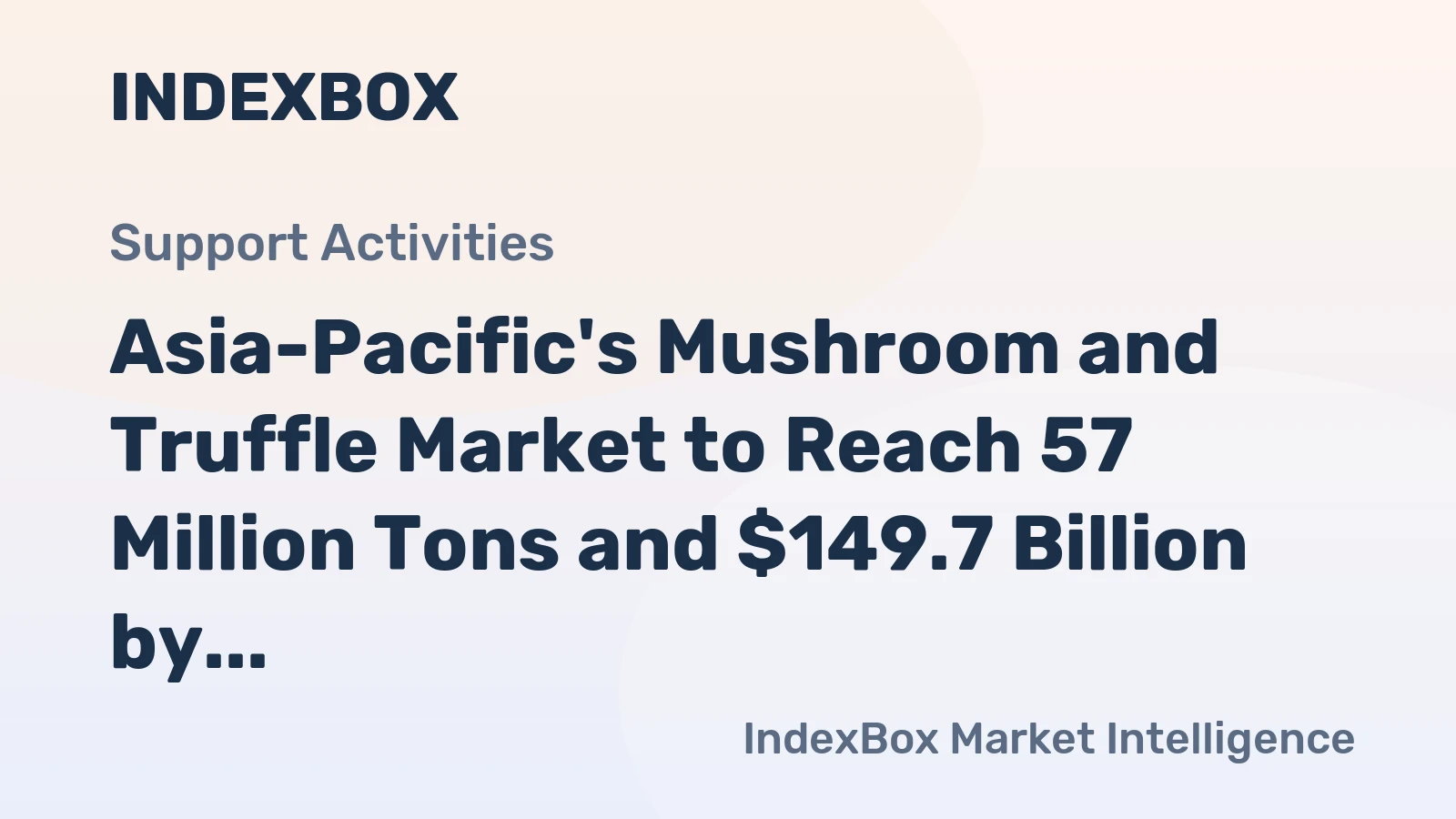 Asia-Pacific's Mushroom and Truffle Market to Reach 57 Million Tons and $149.7 Billion by 2035
