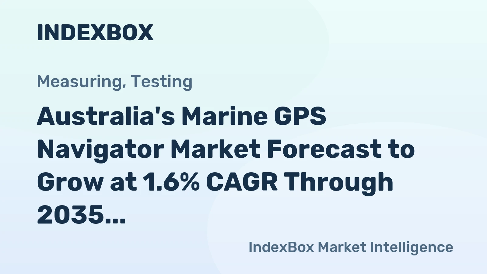 Australia's Marine GPS Navigator Market Forecast to Grow at 1.6% CAGR Through 2035