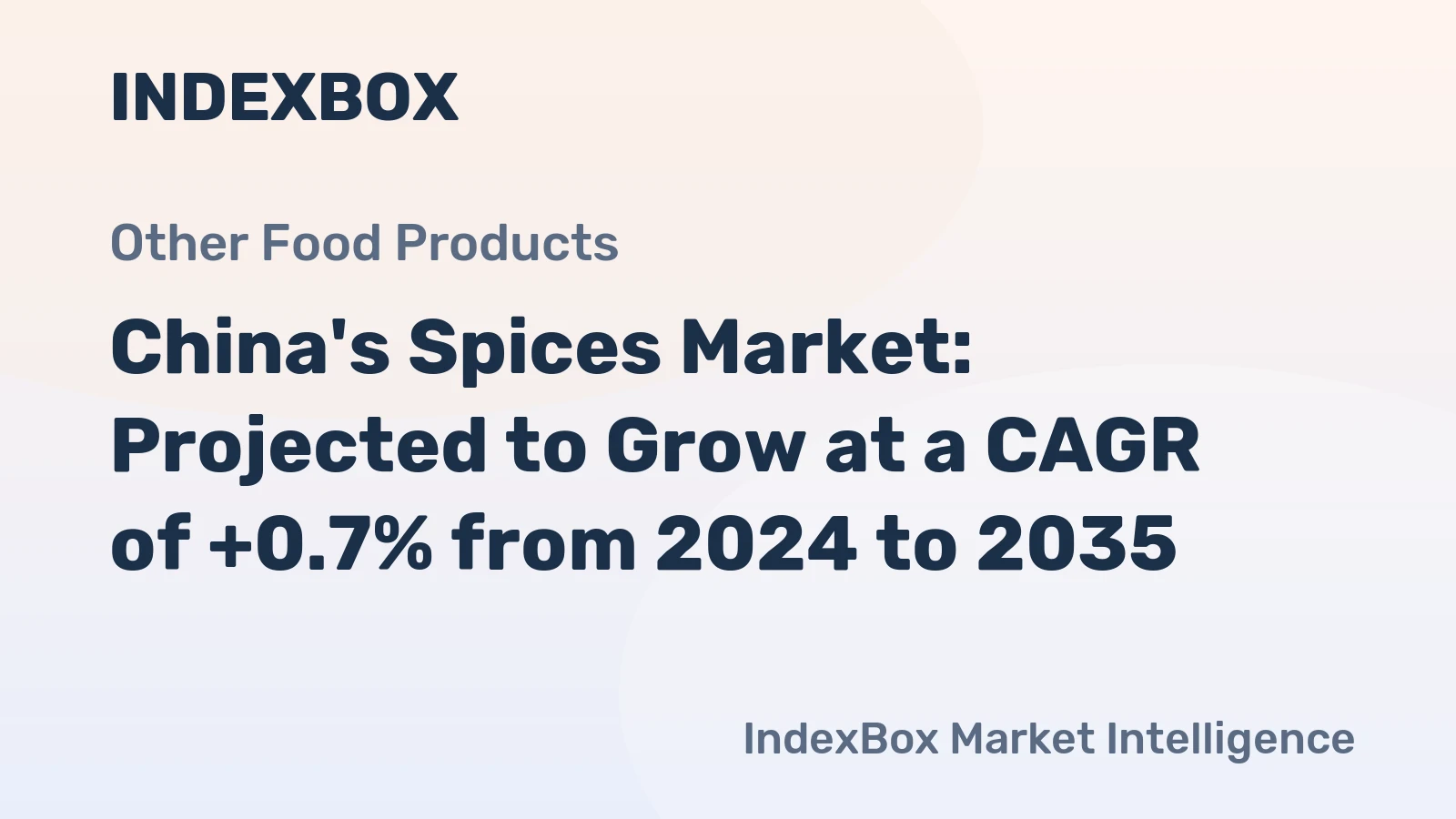 China's Spices Market: Projected to Grow at a CAGR of +0.7% from 2024 to 2035