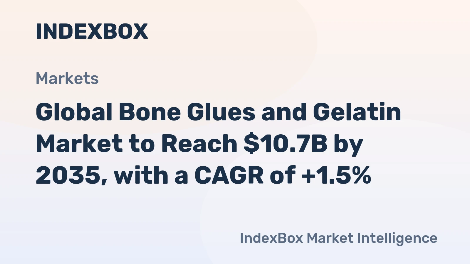 Global Bone Glues and Gelatin Market to Reach $10.7B by 2035, with a CAGR of +1.5%