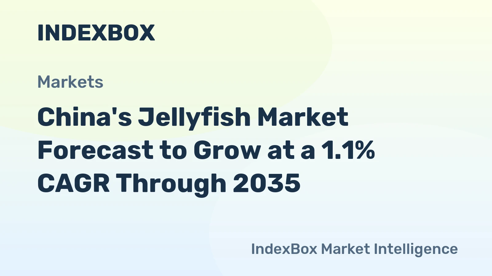 China's Jellyfish Market Forecast to Grow at a 1.1% CAGR Through 2035