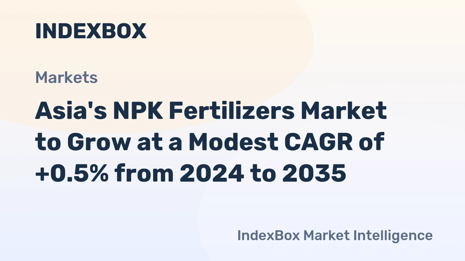 Asia's NPK Fertilizers Market to Grow at a Modest CAGR of +0.5% from 2024 to 2035