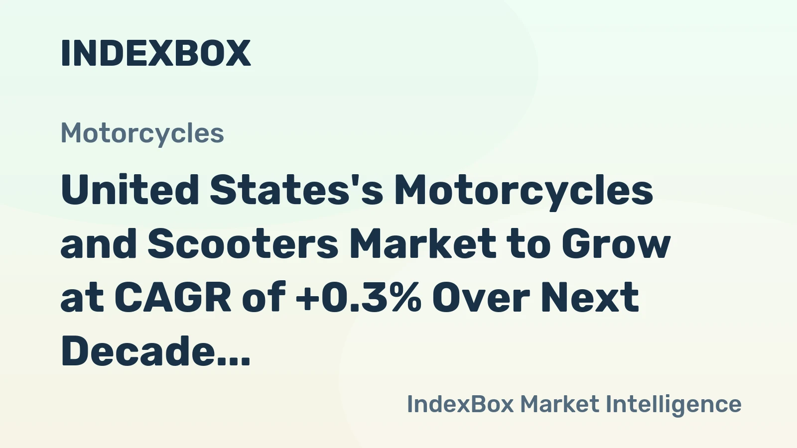 United States's Motorcycles and Scooters Market to Grow at CAGR of +0.3% Over Next Decade, Reaching 1.7M Units by 2035