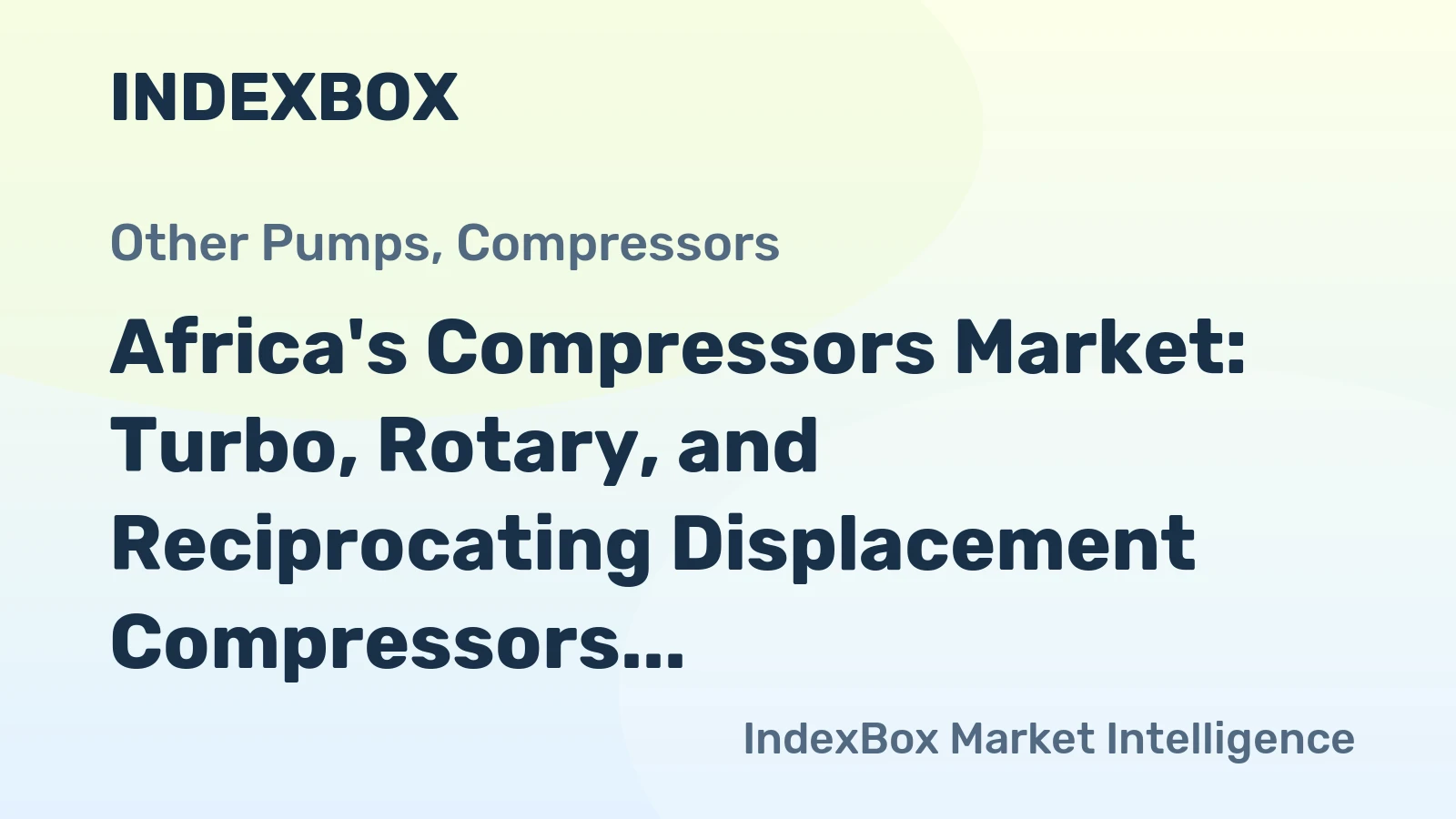 Africa's Compressors Market: Turbo, Rotary, and Reciprocating Displacement Compressors Expected to Drive Market Growth to 12M Units and $5.3B by 2035