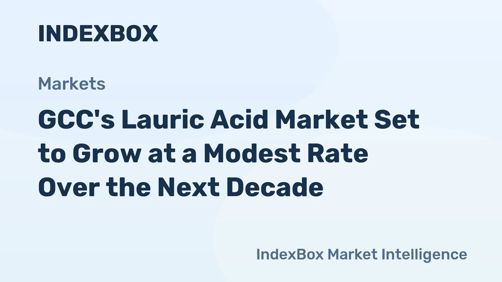 GCC's Lauric Acid Market Set to Grow at a Modest Rate Over the Next Decade