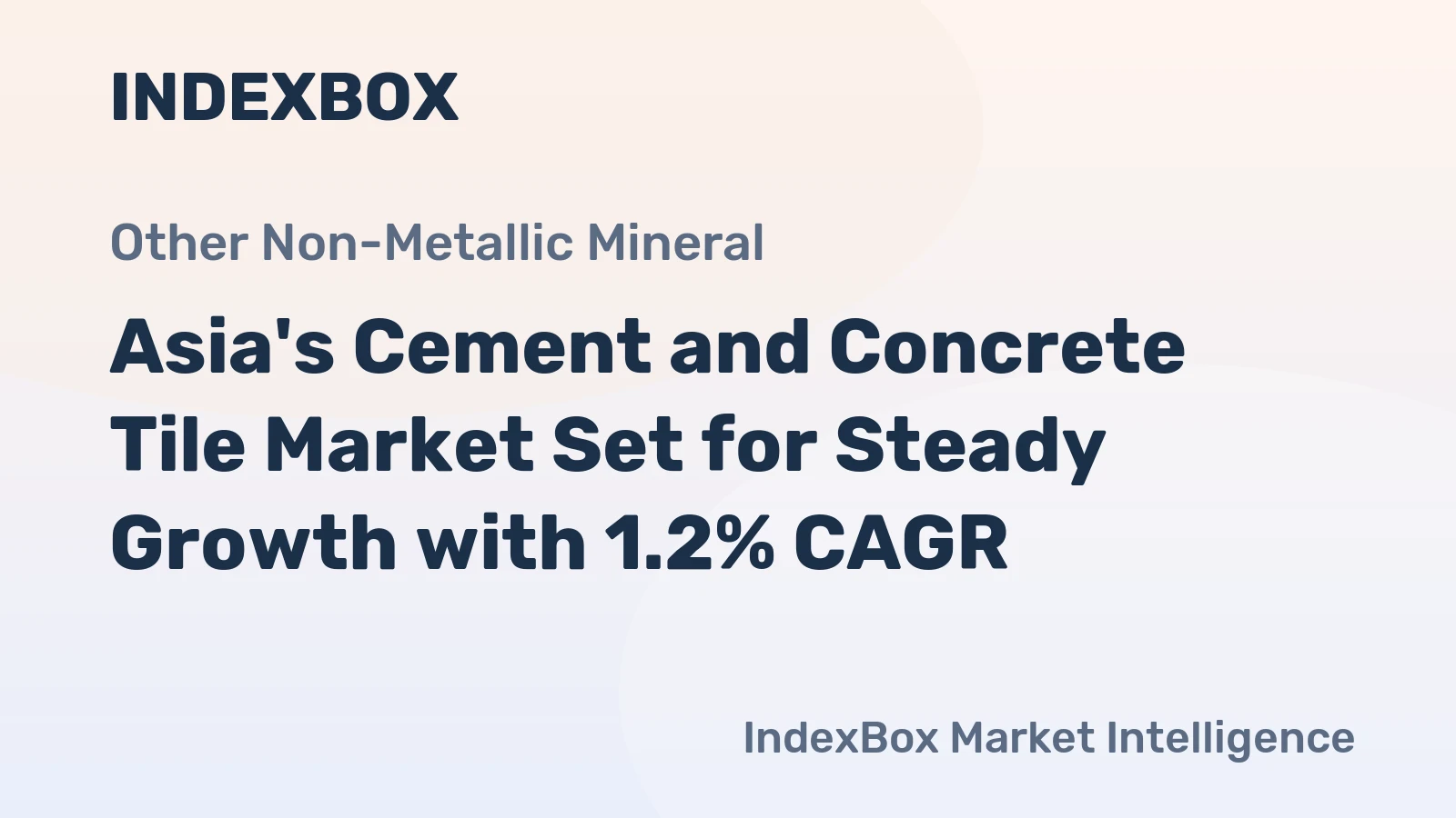 Asia's Cement and Concrete Tile Market Set for Steady Growth with 1.2% CAGR