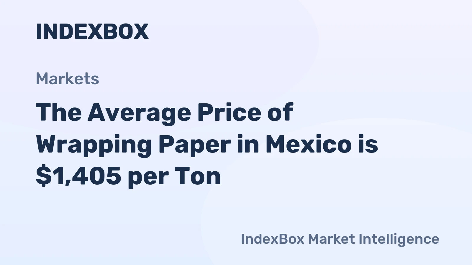 The Average Price of Wrapping Paper in Mexico is $1,405 per Ton