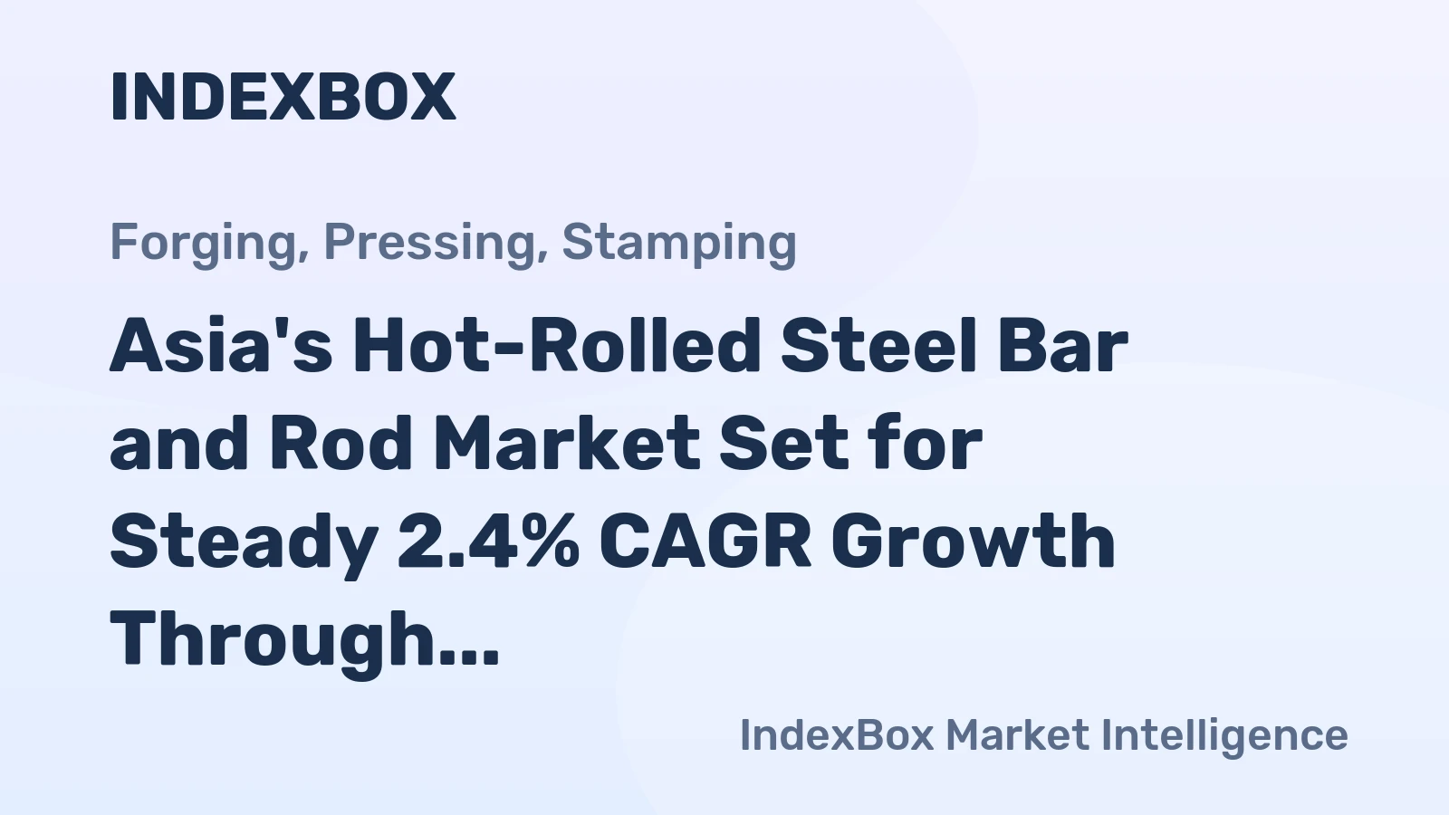 Asia's Hot-Rolled Steel Bar and Rod Market Set for Steady 2.4% CAGR Growth Through 2035