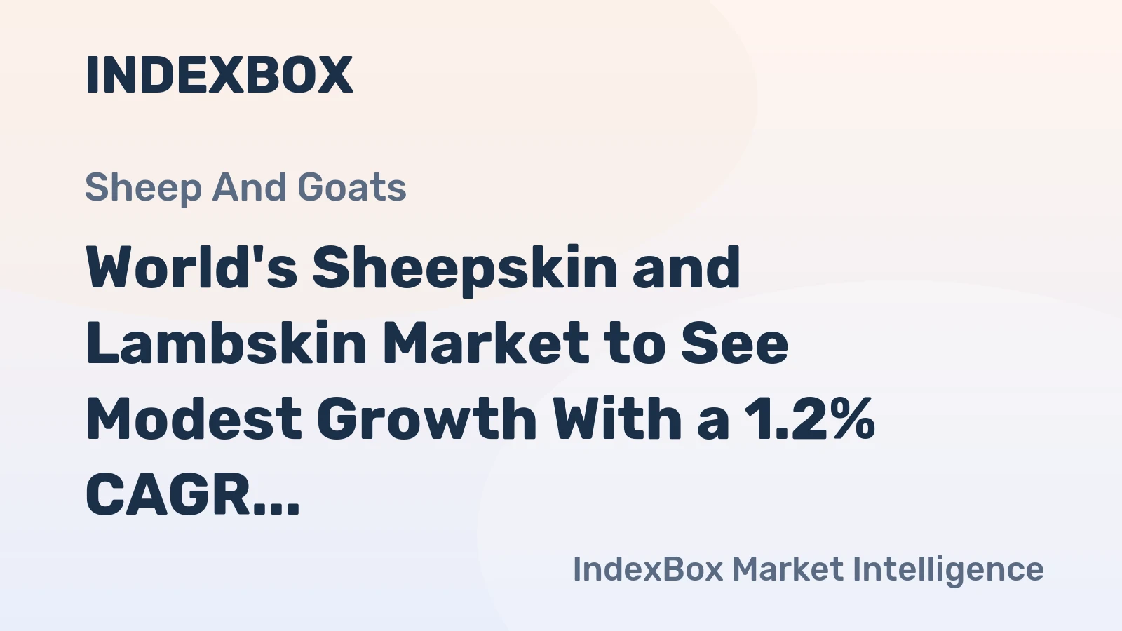 World's Sheepskin and Lambskin Market to See Modest Growth With a 1.2% CAGR Through 2035