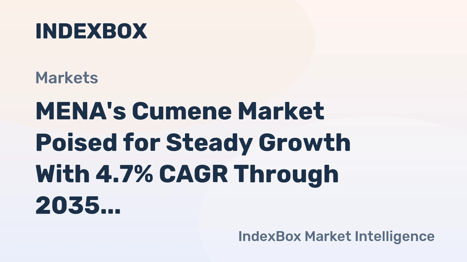 MENA's Cumene Market Poised for Steady Growth With 4.7% CAGR Through 2035