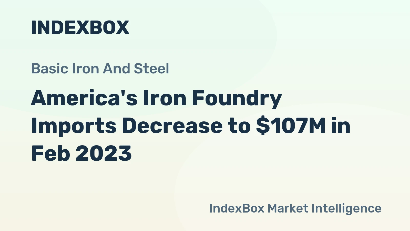 America's Iron Foundry Imports Decrease to $107M in Feb 2023