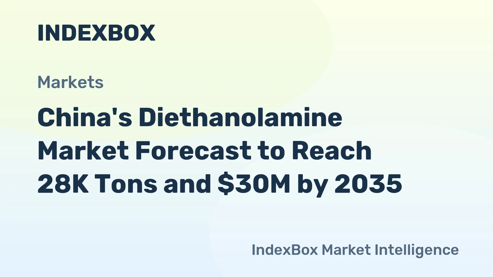 China's Diethanolamine Market Forecast to Reach 28K Tons and $30M by 2035