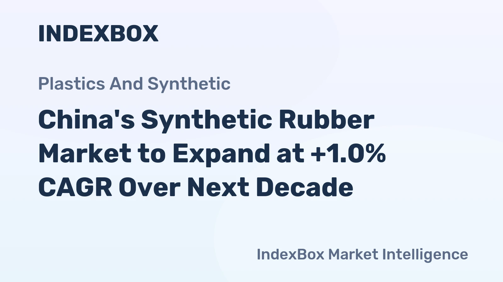 China's Synthetic Rubber Market to Expand at +1.0% CAGR Over Next Decade