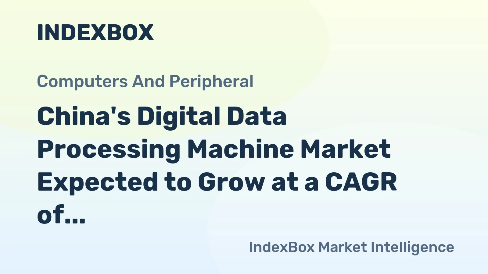 China's Digital Data Processing Machine Market Expected to Grow at a CAGR of +0.3% Over the Next Decade