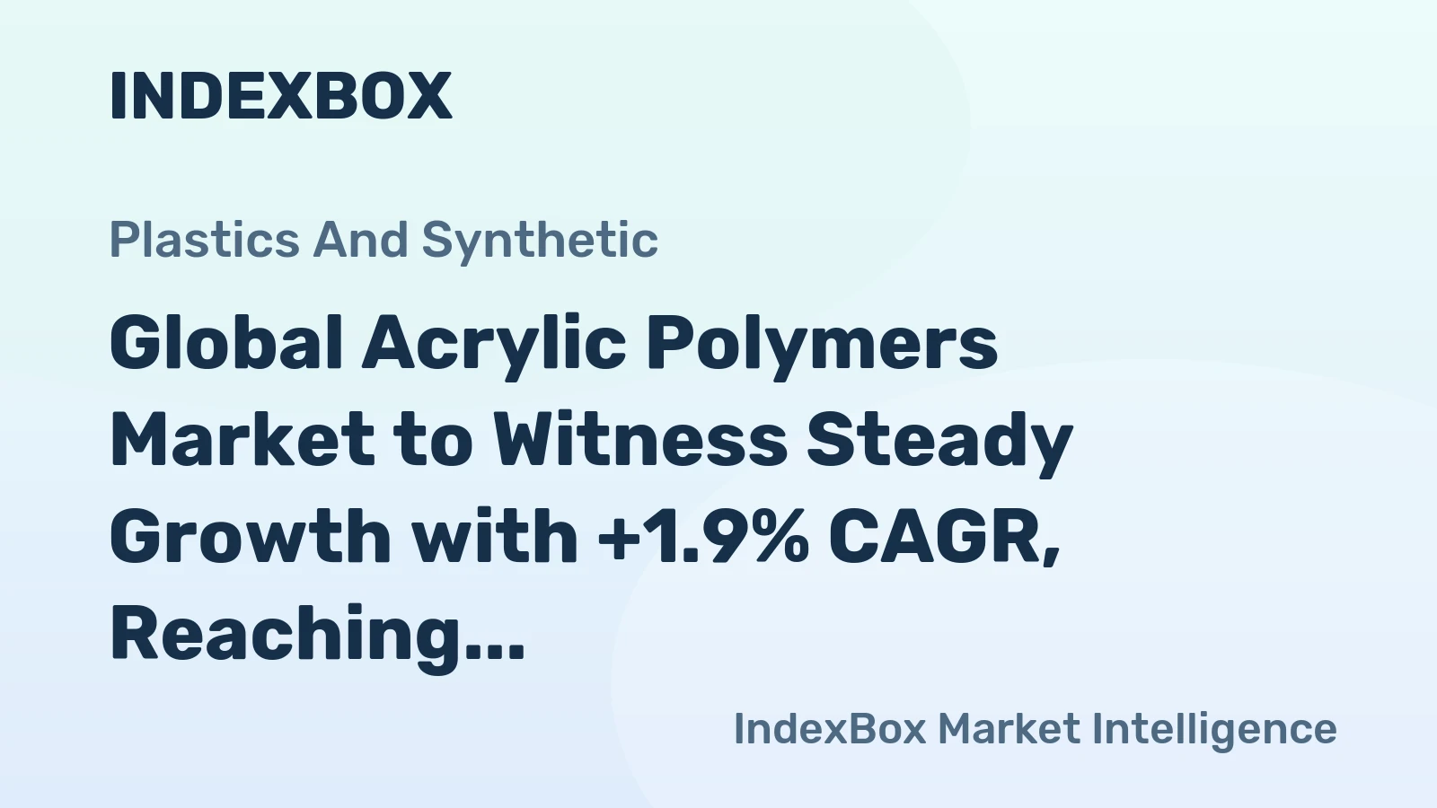 Global Acrylic Polymers Market to Witness Steady Growth with +1.9% CAGR, Reaching $79.4B by 2035