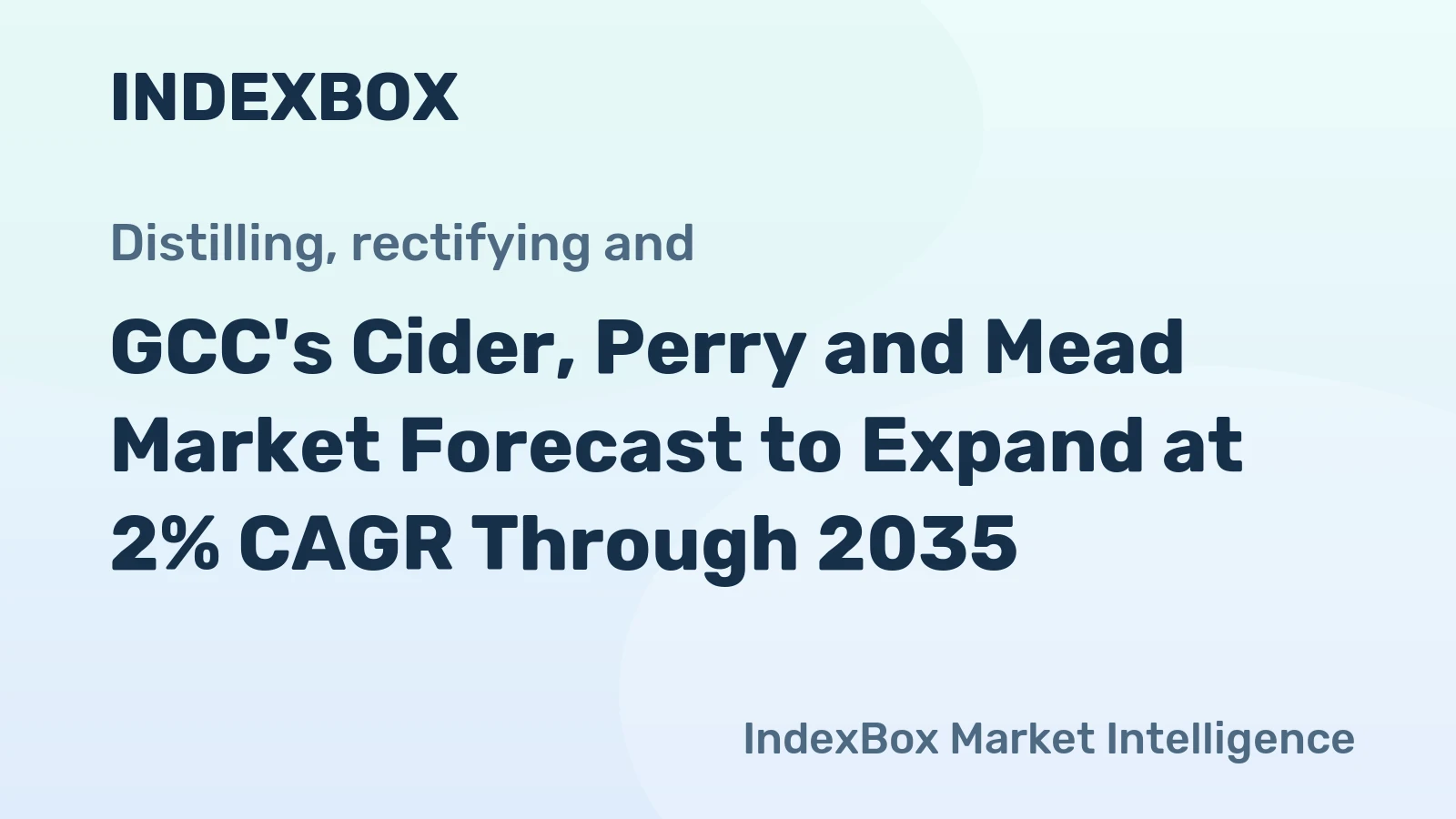 GCC's Cider, Perry and Mead Market Forecast to Expand at 2% CAGR Through 2035