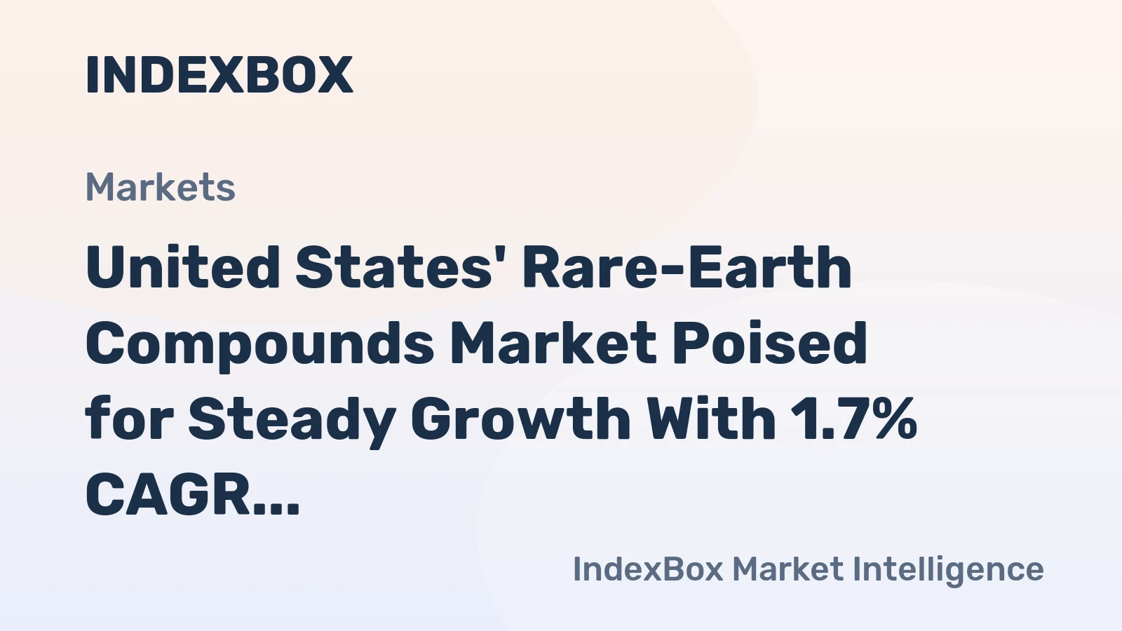 United States' Rare-Earth Compounds Market Poised for Steady Growth With 1.7% CAGR Through 2035