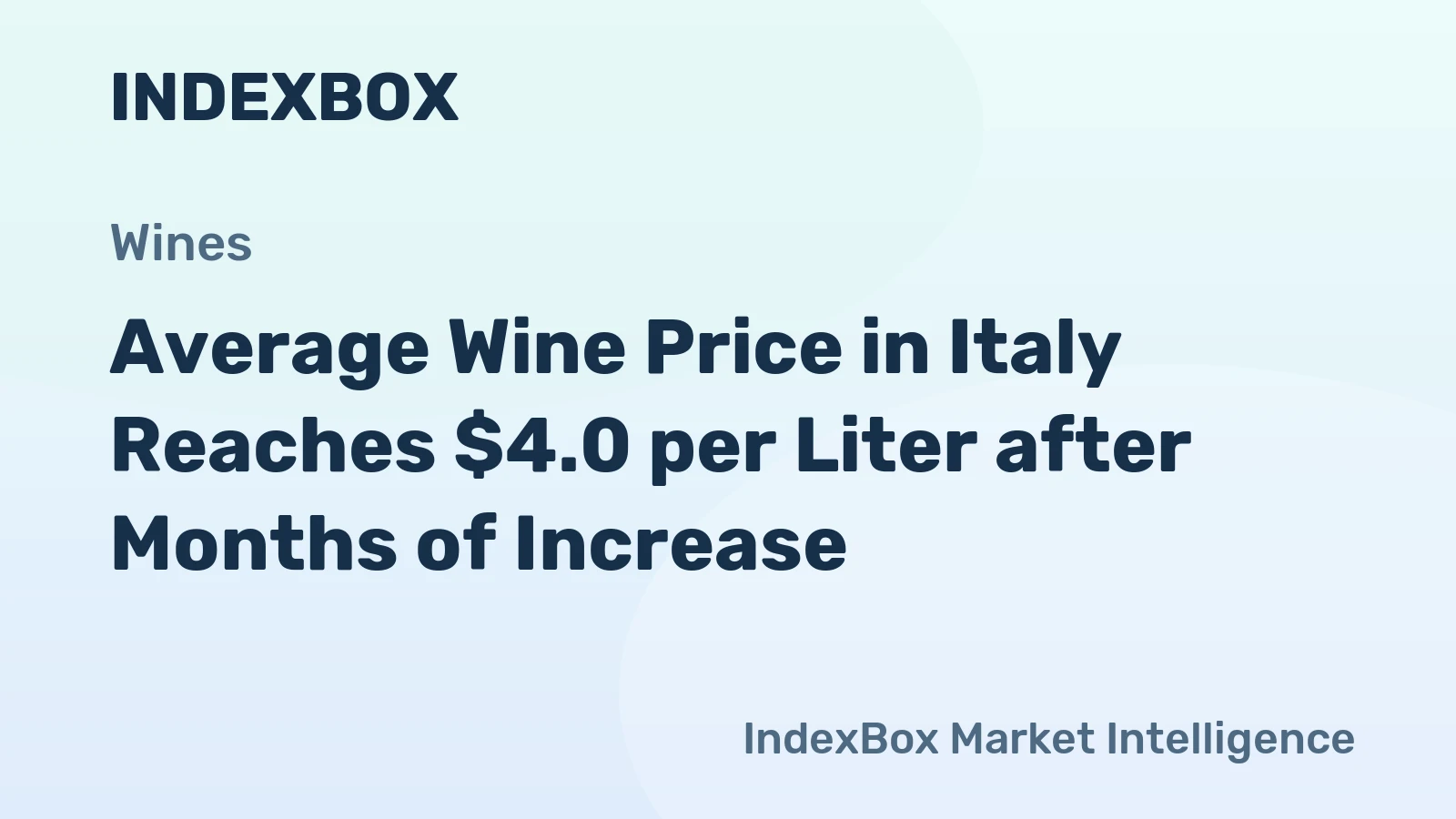 Average Wine Price in Italy Reaches $4.0 per Liter after Months of Increase