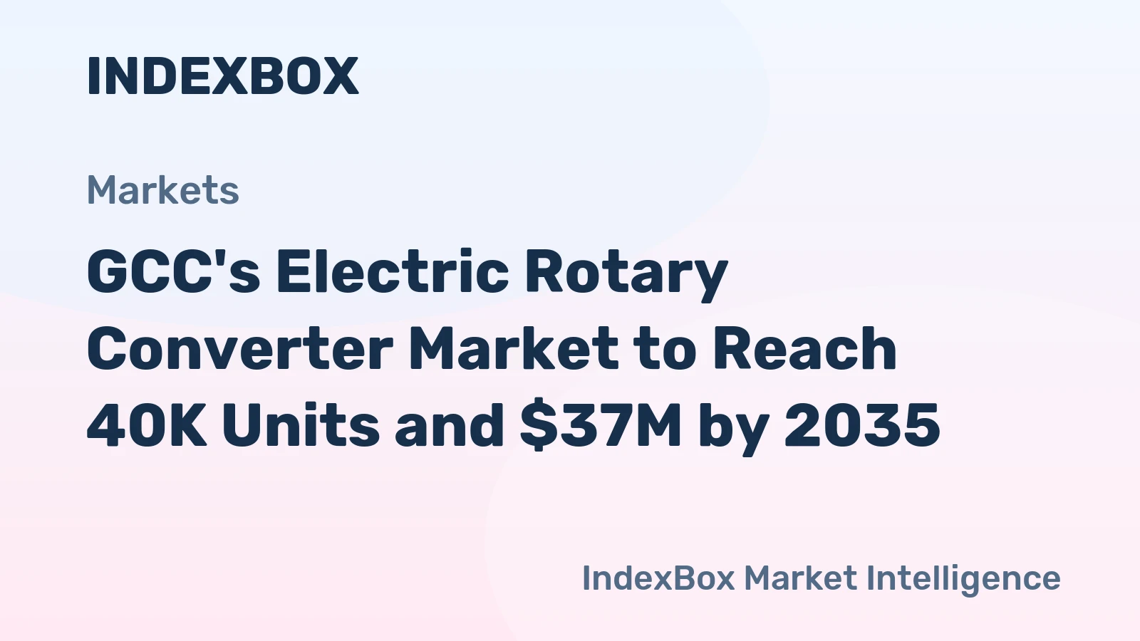 GCC's Electric Rotary Converter Market to Reach 40K Units and $37M by 2035