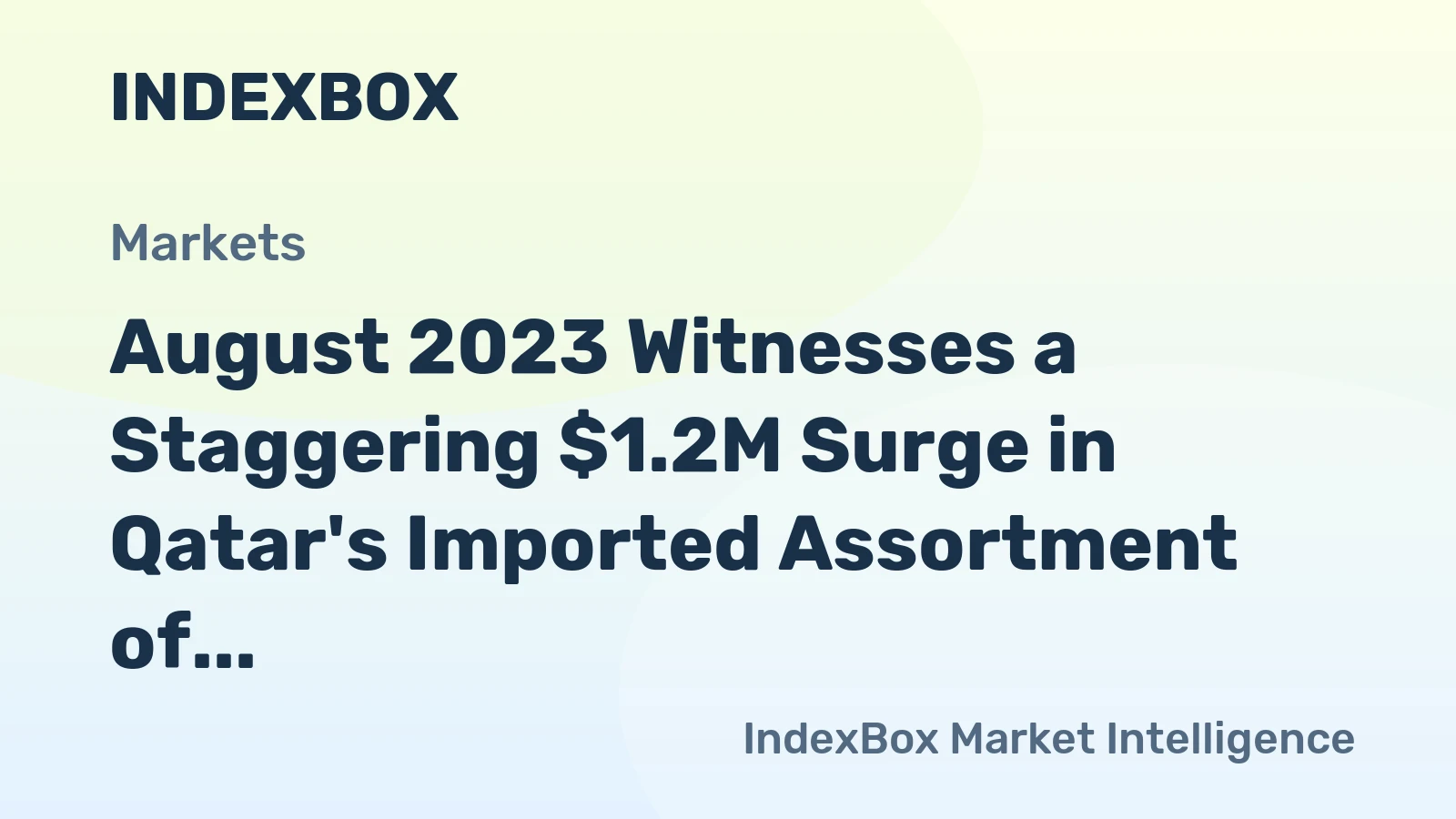 August 2023 Witnesses a Staggering $1.2M Surge in Qatar's Imported Assortment of Juices