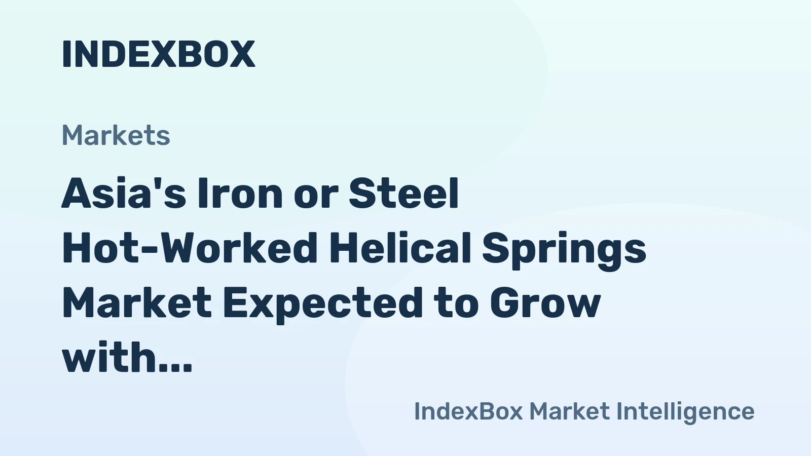 Asia's Iron or Steel Hot-Worked Helical Springs Market Expected to Grow with a CAGR of +0.9% from 2024 to 2035