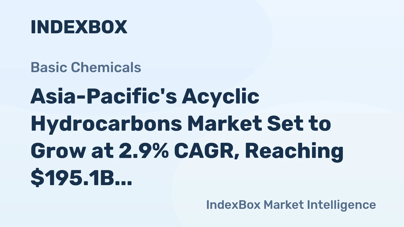 Asia-Pacific's Acyclic Hydrocarbons Market Set to Grow at 2.9% CAGR, Reaching $195.1B by 2035