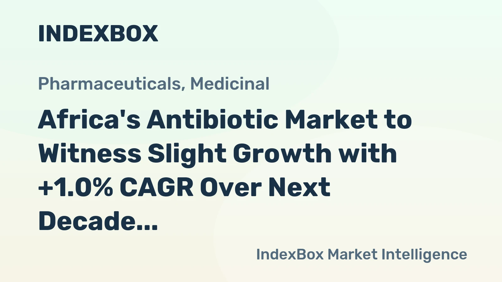 Africa's Antibiotic Market to Witness Slight Growth with +1.0% CAGR Over Next Decade
