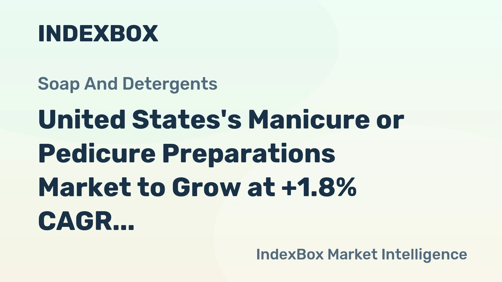 United States's Manicure or Pedicure Preparations Market to Grow at +1.8% CAGR, Reaching $1.5B by 2035