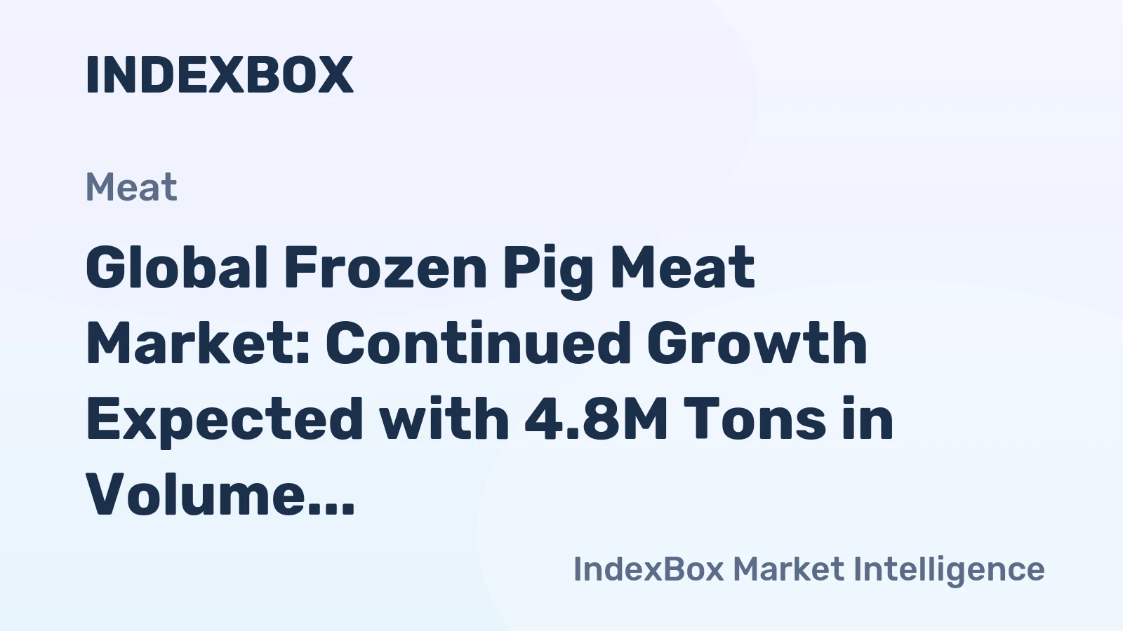 Global Frozen Pig Meat Market: Continued Growth Expected with 4.8M Tons in Volume and $15.6B in Value by 2035