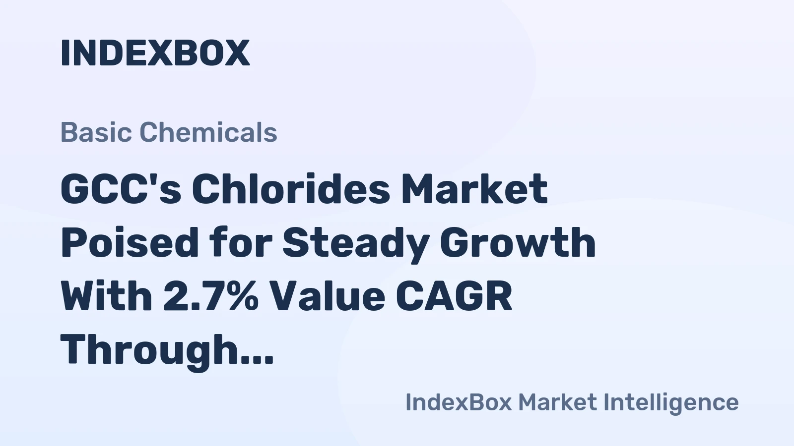 GCC's Chlorides Market Poised for Steady Growth With 2.7% Value CAGR Through 2035