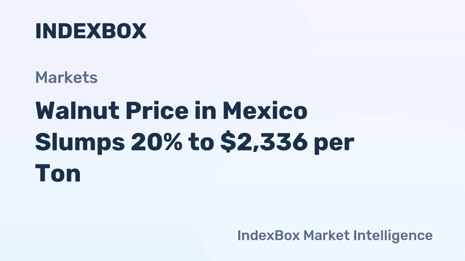 Walnut Price in Mexico Slumps 20% to $2,336 per Ton