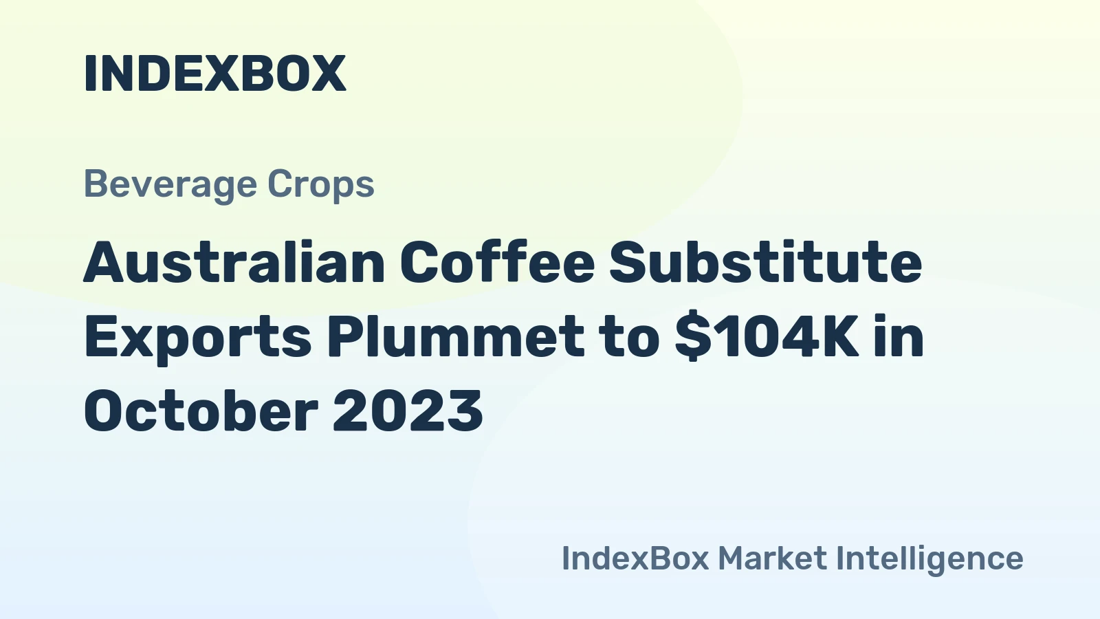 Australian Coffee Substitute Exports Plummet to $104K in October 2023