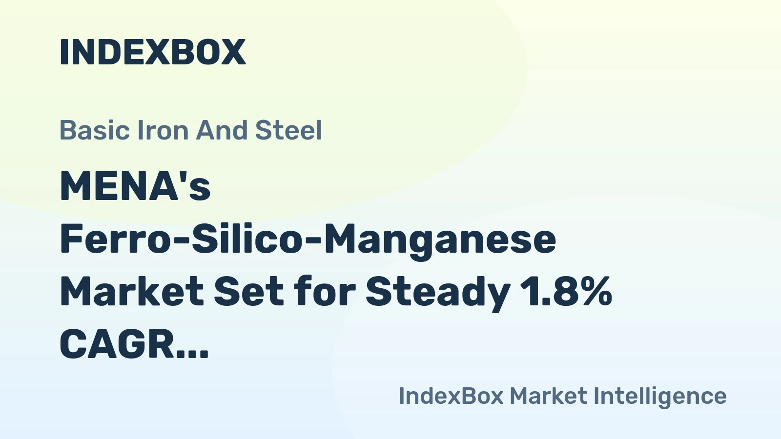 MENA's Ferro-Silico-Manganese Market Set for Steady 1.8% CAGR Growth Through 2035