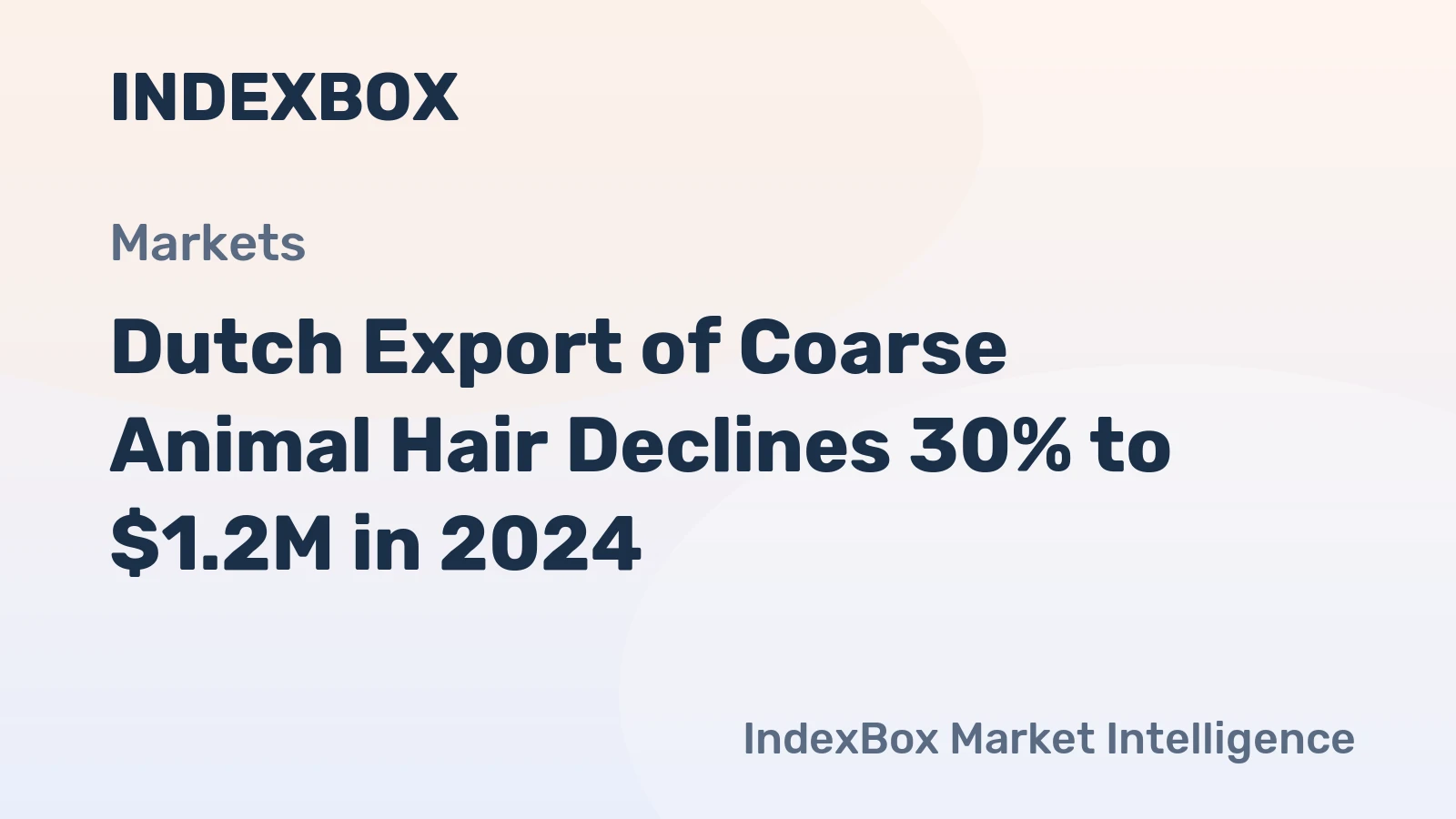 Dutch Export of Coarse Animal Hair Declines 30% to $1.2M in 2024