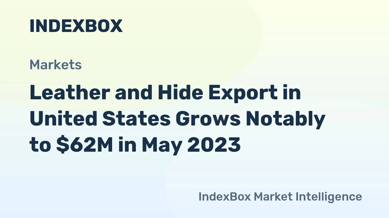 Leather and Hide Export in United States Grows Notably to $62M in May 2023
