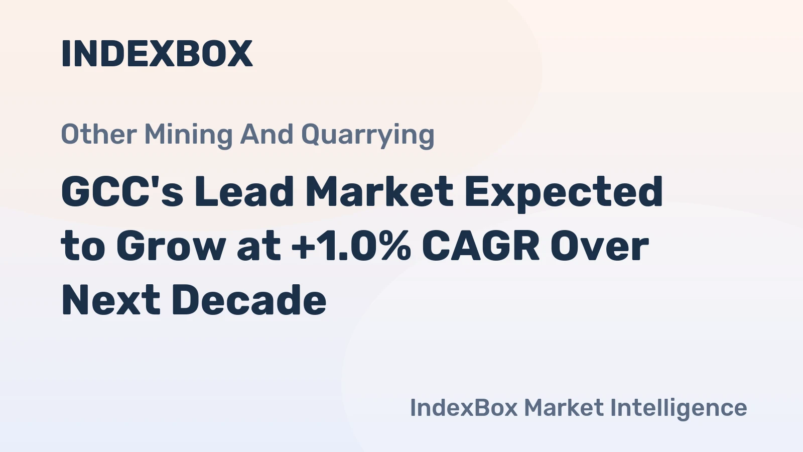 GCC's Lead Market Expected to Grow at +1.0% CAGR Over Next Decade