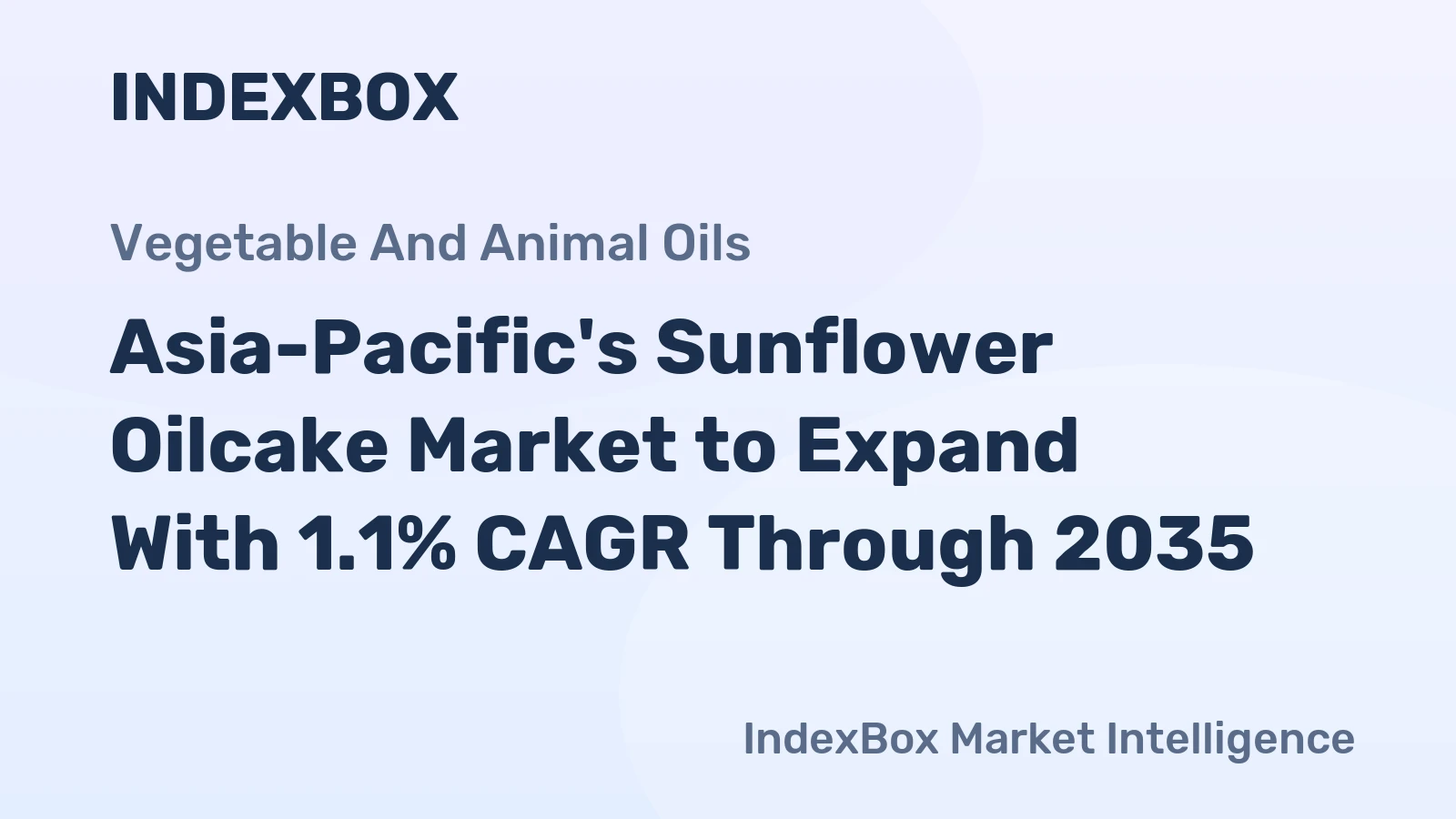 Asia-Pacific's Sunflower Oilcake Market to Expand With 1.1% CAGR Through 2035