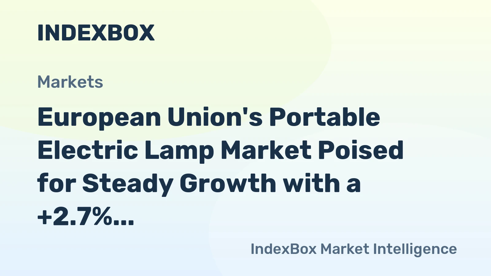 European Union's Portable Electric Lamp Market Poised for Steady Growth with a +2.7% CAGR Through 2035