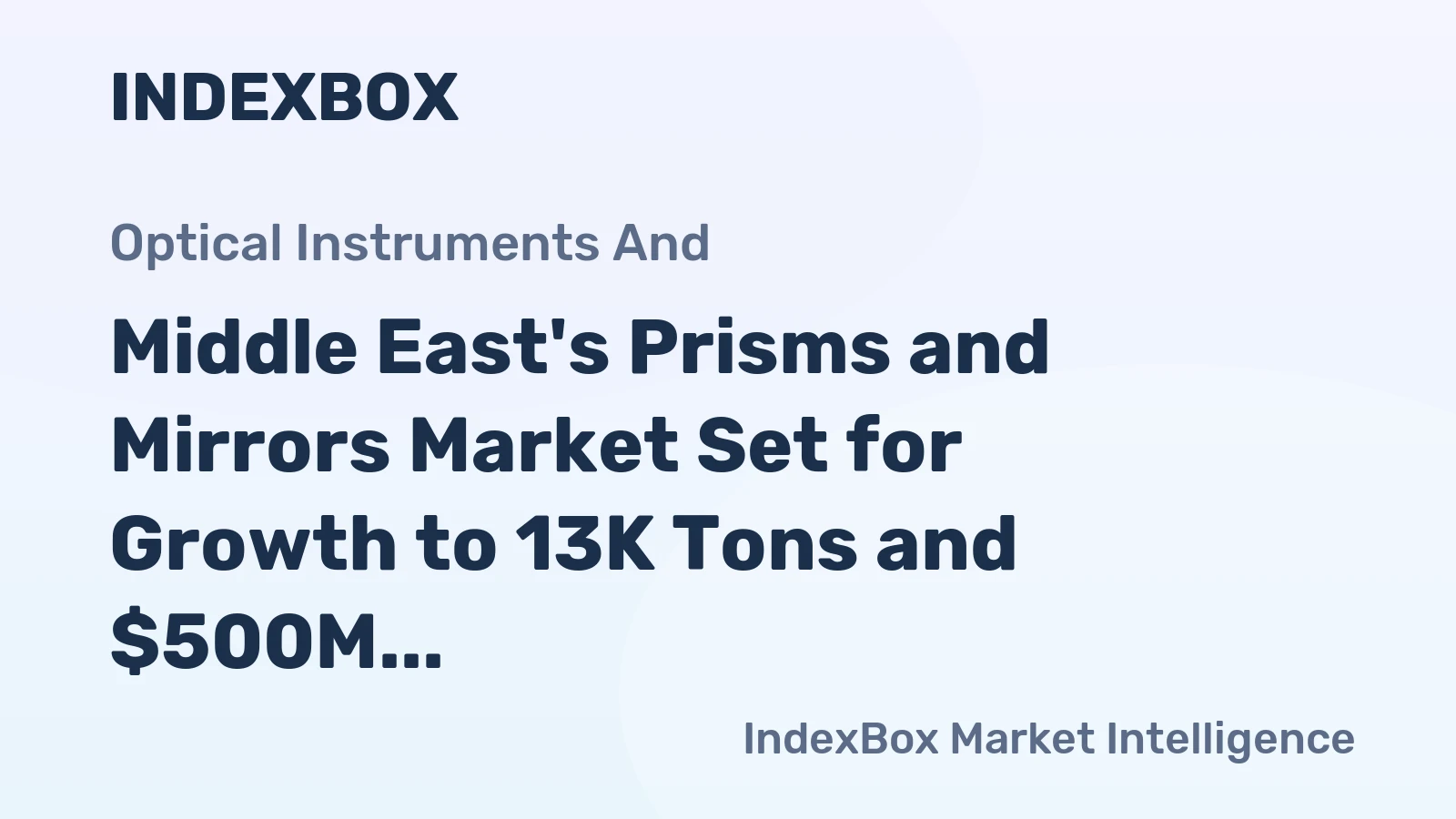 Middle East's Prisms and Mirrors Market Set for Growth to 13K Tons and $500M by 2035