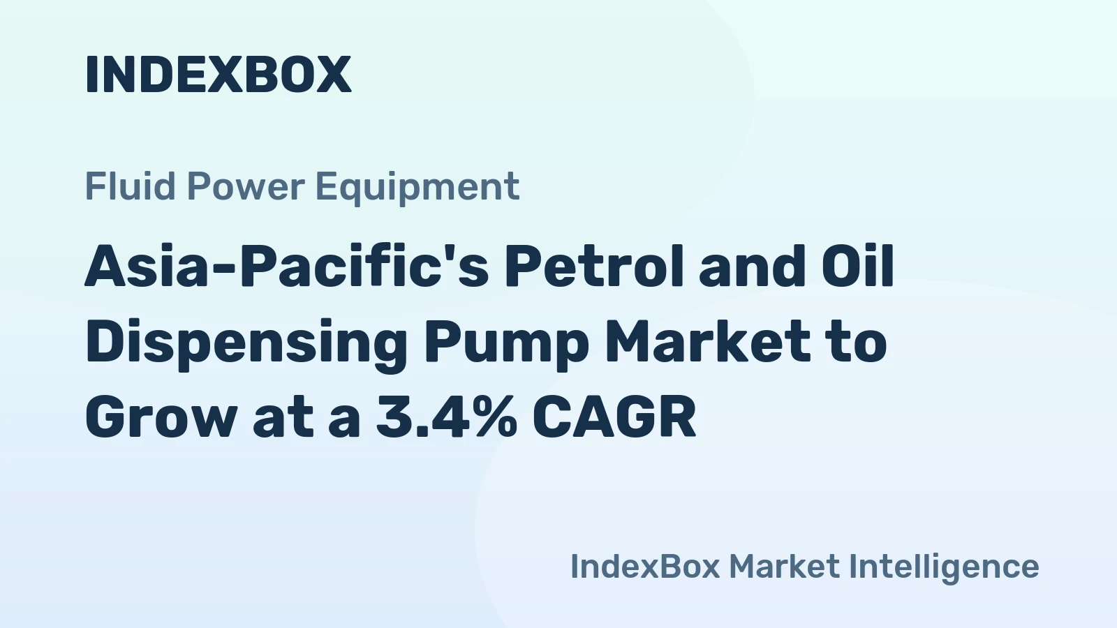 Asia-Pacific's Petrol and Oil Dispensing Pump Market to Grow at a 3.4% CAGR