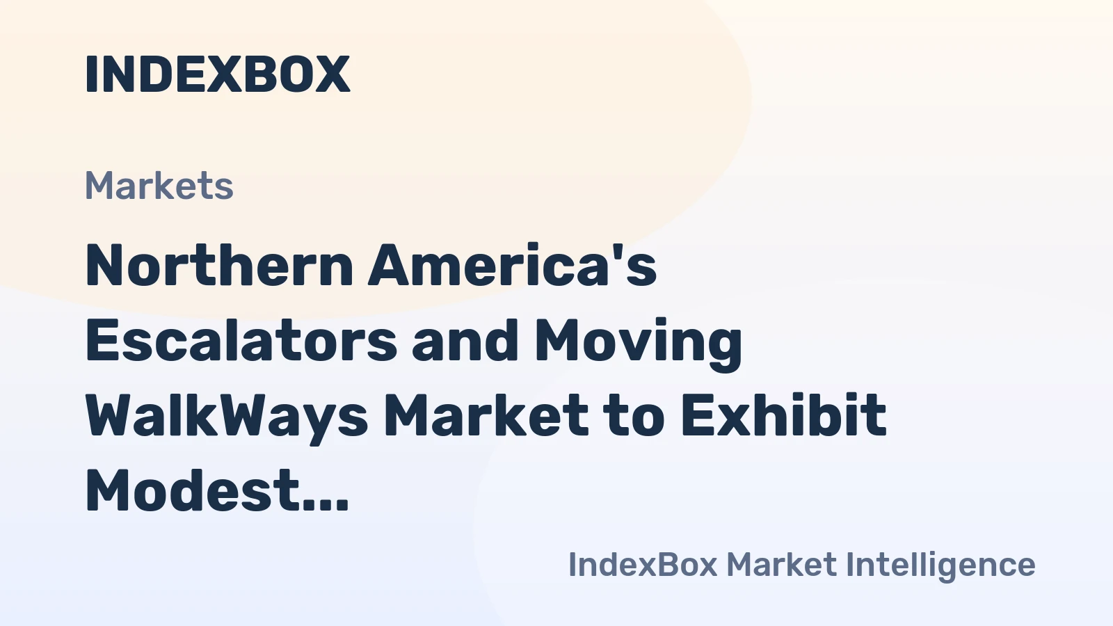 Northern America's Escalators and Moving WalkWays Market to Exhibit Modest Growth with 0.5% CAGR Through 2035