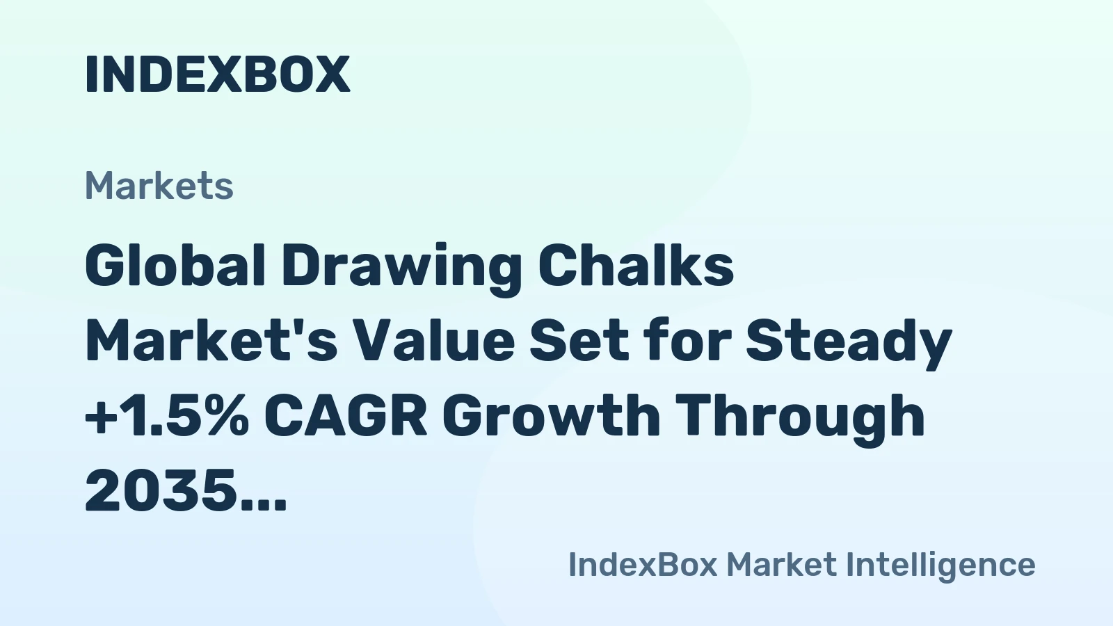 Global Drawing Chalks Market's Value Set for Steady +1.5% CAGR Growth Through 2035