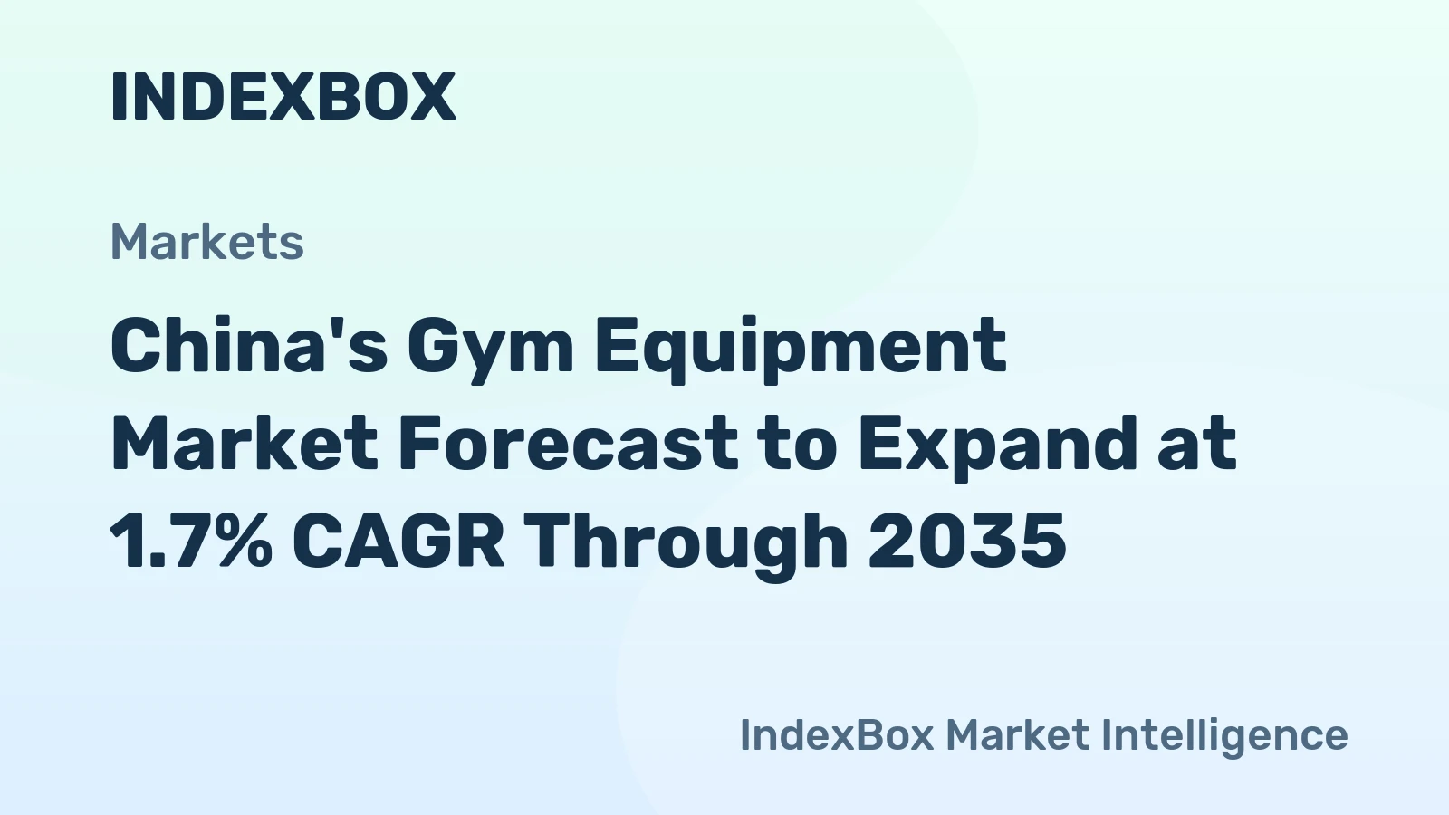 China's Gym Equipment Market Forecast to Expand at 1.7% CAGR Through 2035