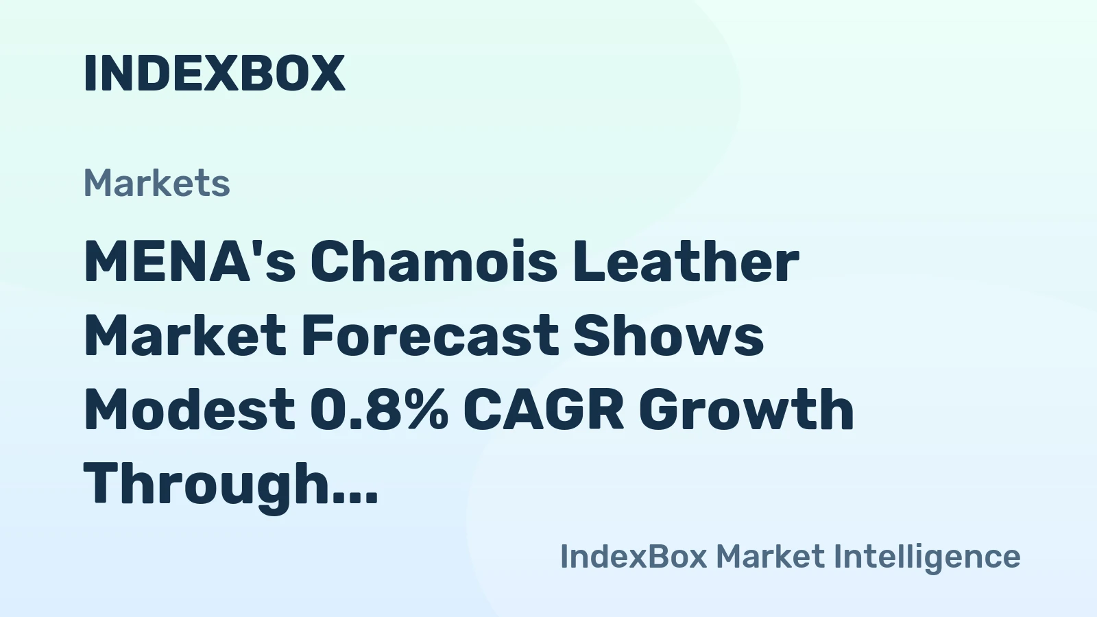 MENA's Chamois Leather Market Forecast Shows Modest 0.8% CAGR Growth Through 2035