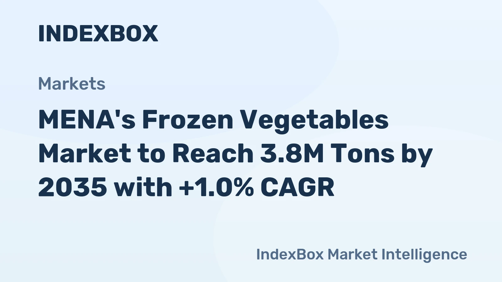 MENA's Frozen Vegetables Market to Reach 3.8M Tons by 2035 with +1.0% CAGR