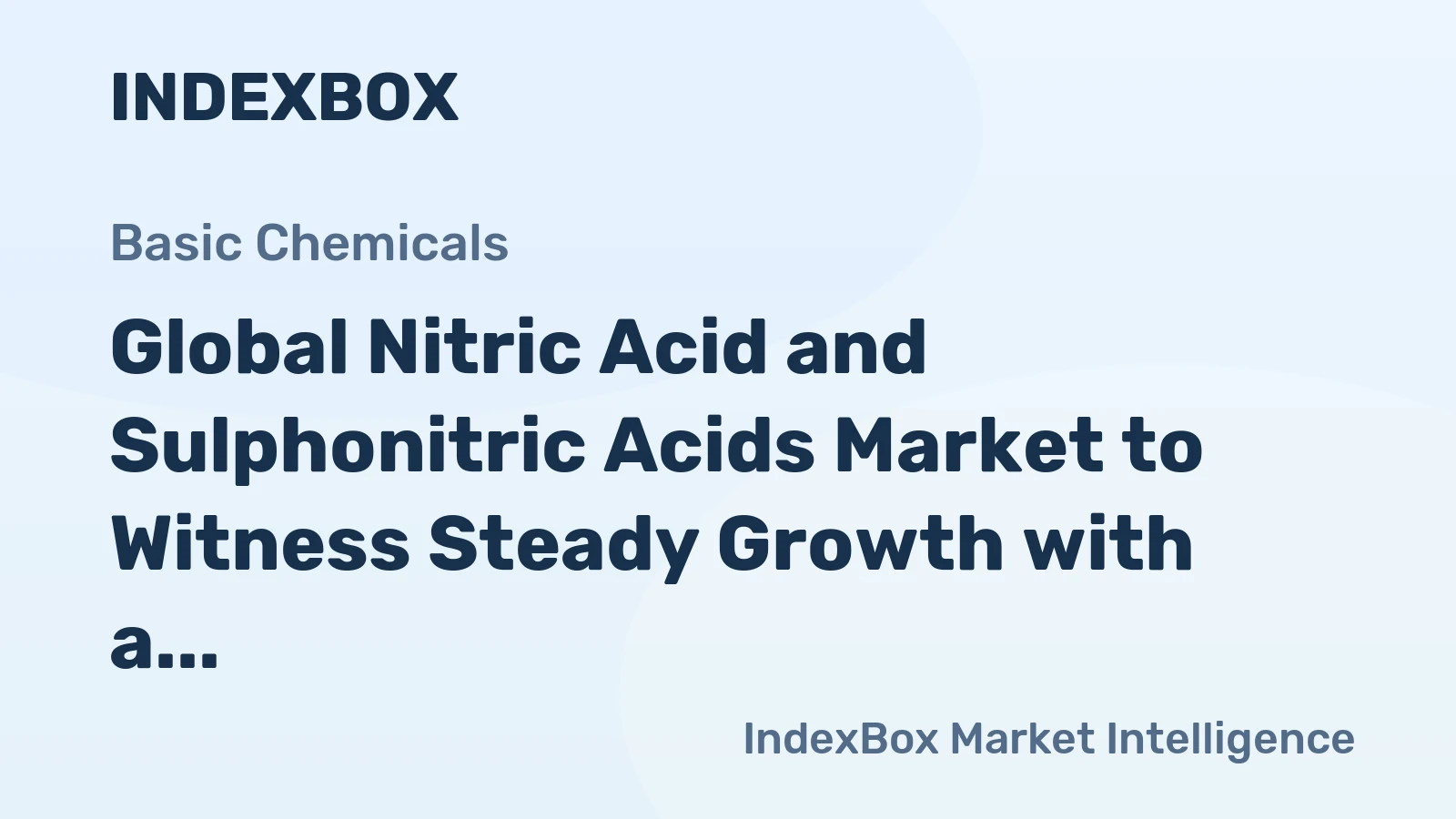 Global Nitric Acid and Sulphonitric Acids Market to Witness Steady Growth with a CAGR of +0.5% through 2035, Reaching $9.6B in Value