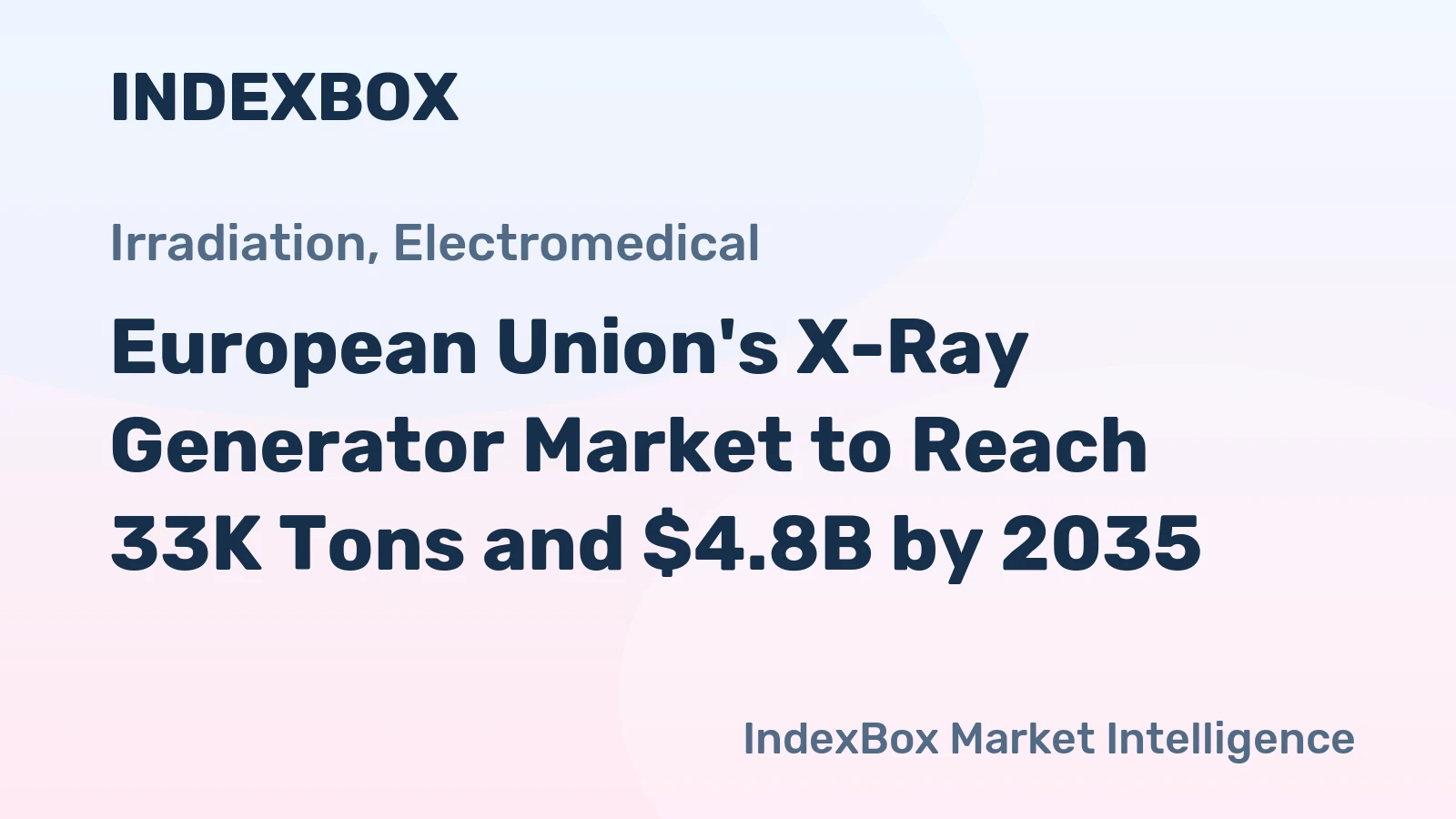 European Union's X-Ray Generator Market to Reach 33K Tons and $4.8B by 2035